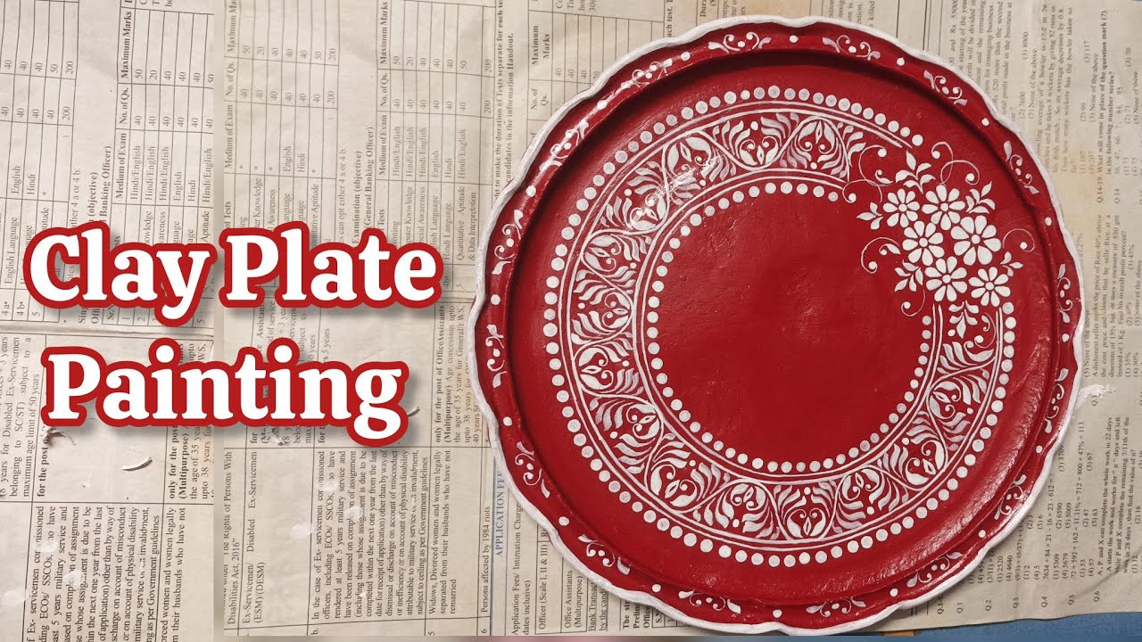 Design your clay plates | Clay Plate painting | Beautiful craft ...