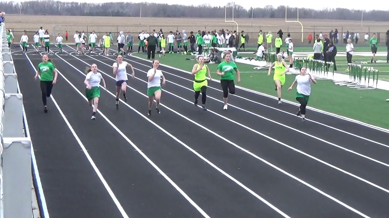 Geneseo 8th Grade Track Meet 4/22/2018 100 Savannah - YouTube