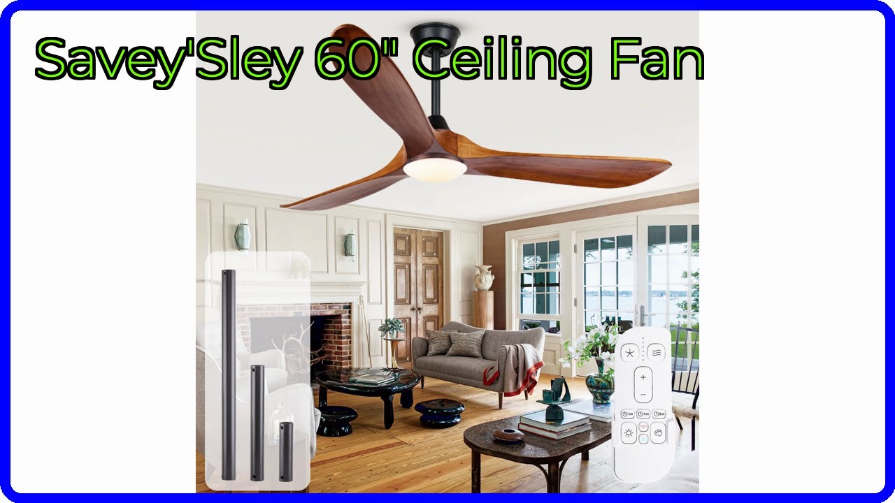 REVIEW (2025): Savey'Sley 60" Ceiling Fan. ESSENTIAL details. - YouTube