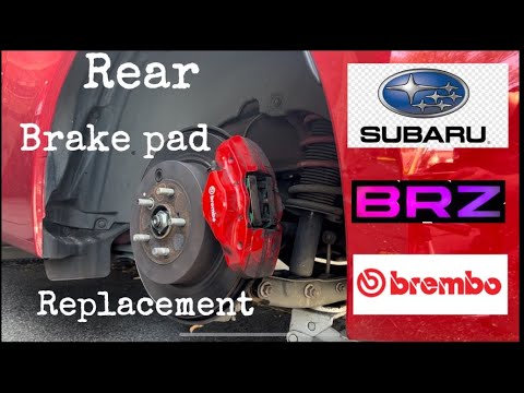 Subaru BRZ Brembo rear brake pad replacement - YouTube
