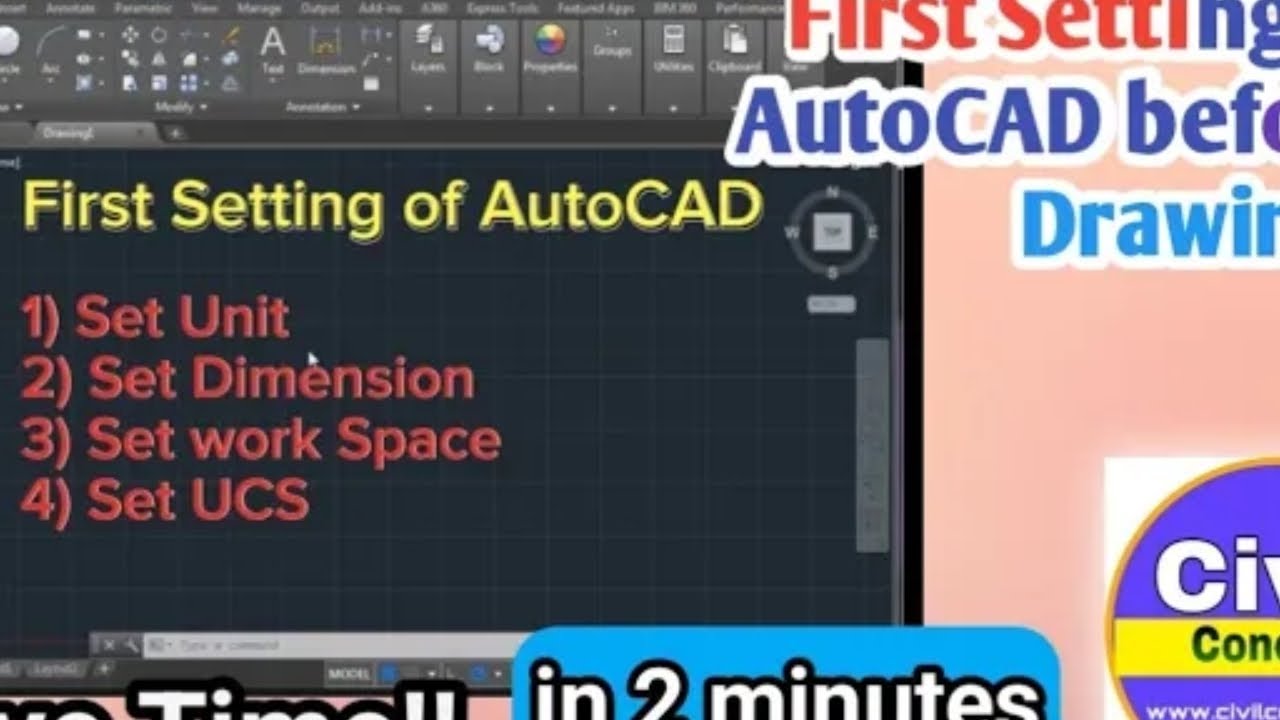 First Setting in AutoCAD before Drawing for civil engineer - YouTube