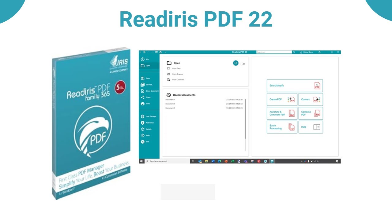 Readiris PDF 22 | PDF creator & converter - YouTube