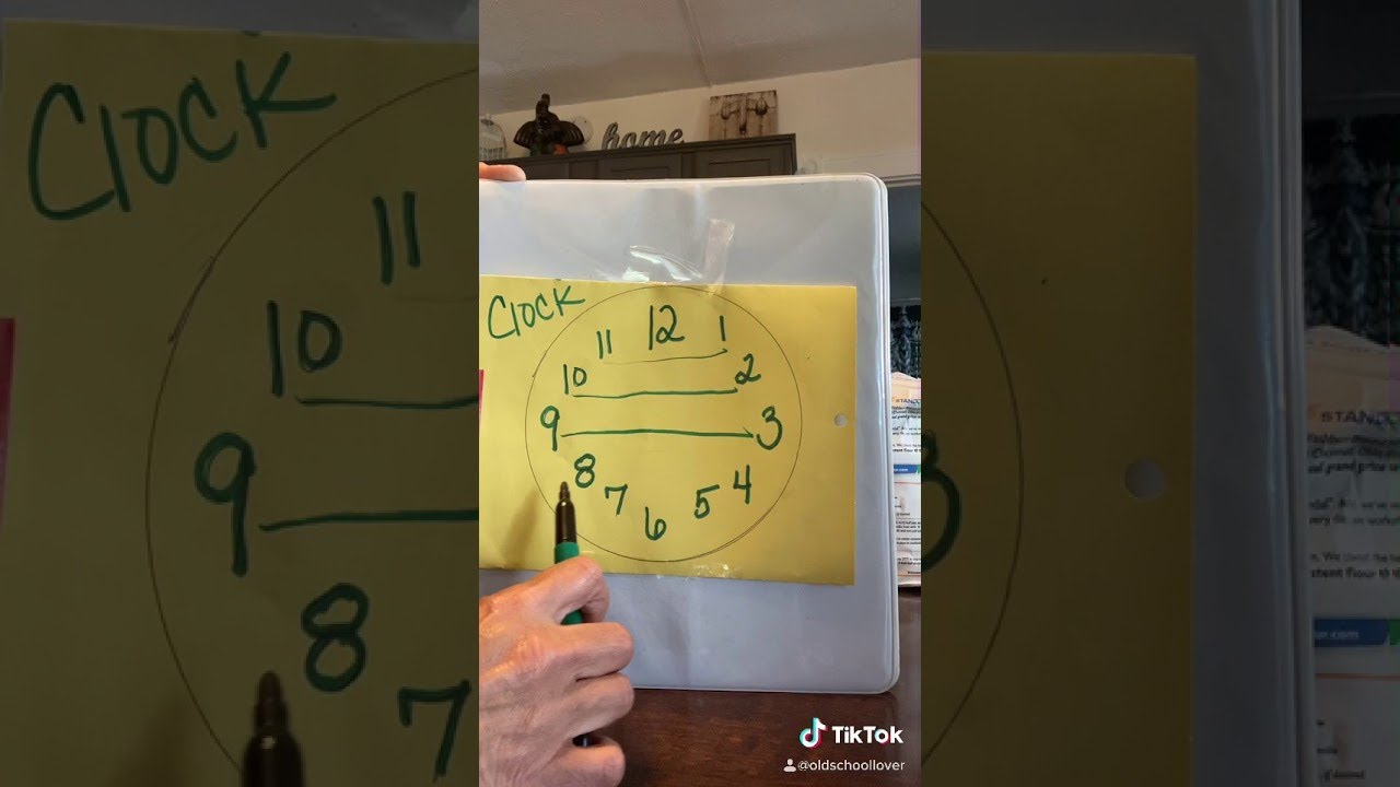 Lady Demonstrates How Hour Positions on a Clock Face Add Up to 12 ...