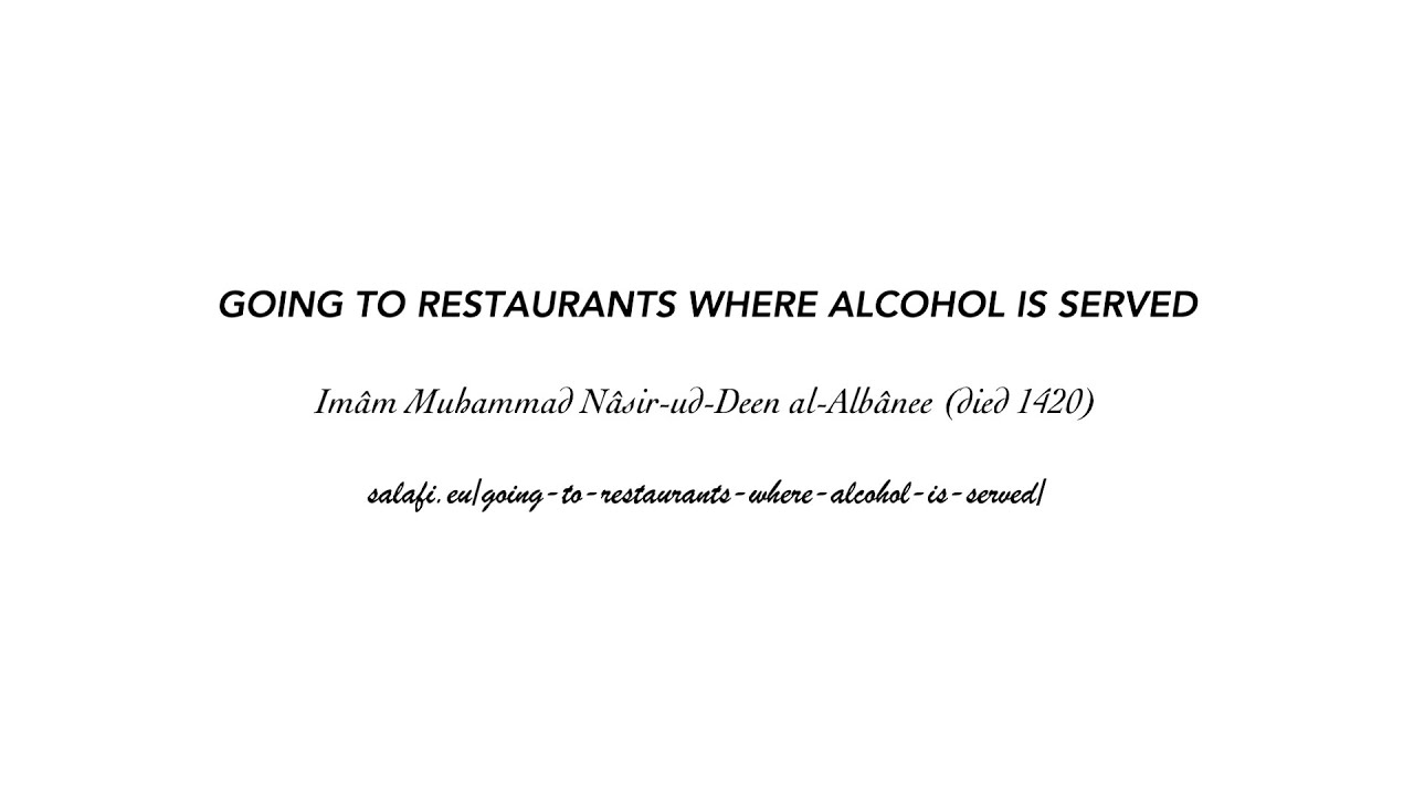 Going to restaurants where alcohol is served - YouTube
