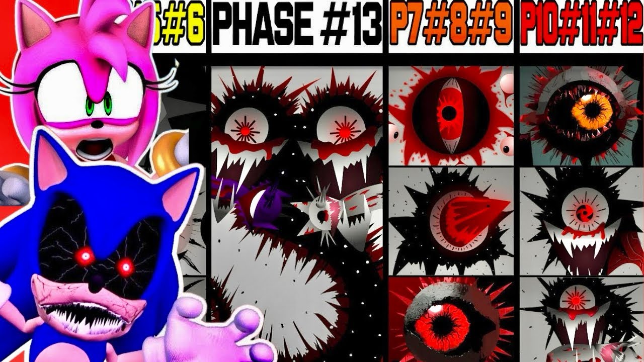 Sonic.Exe Reacts to Phase 1 VS Phase 2-4 VS Phase 5-8 VS Phases 9-13 in ...