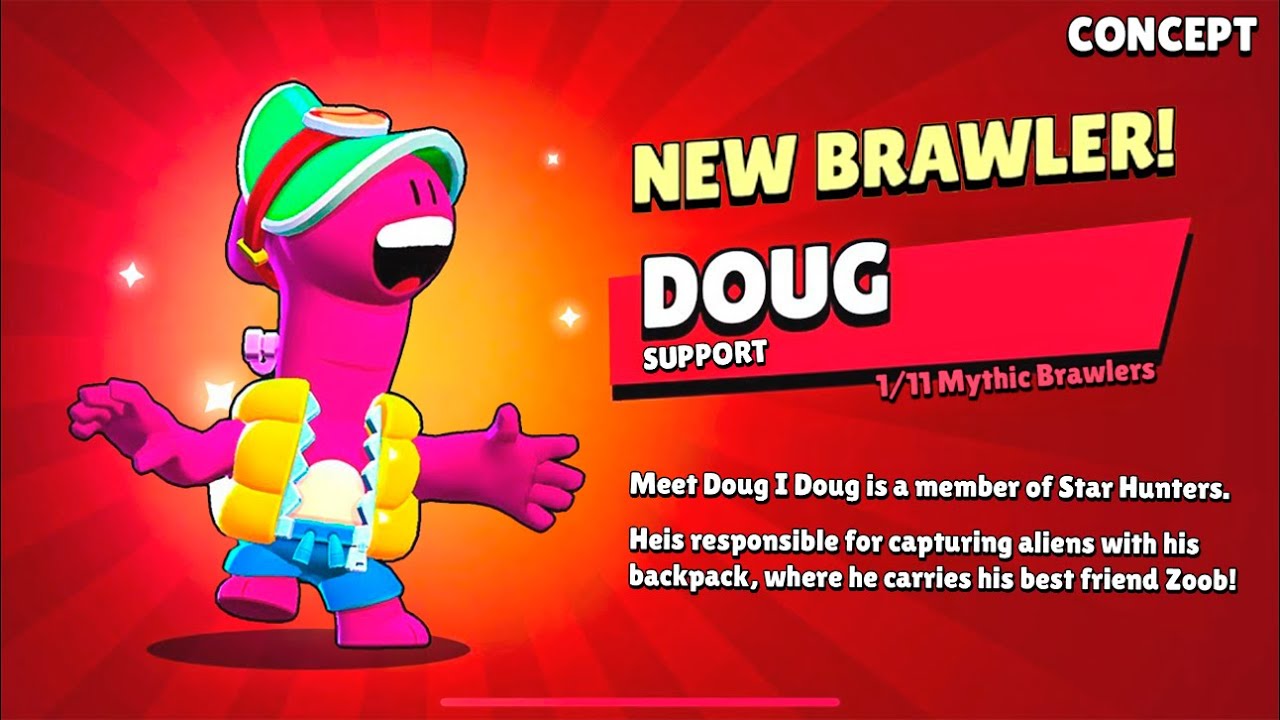 😱NEW BRAWLER DOUG IS HERE!!!BRAWL STARS UPDATE GIFTS!🎁😍/CONCEPT - YouTube