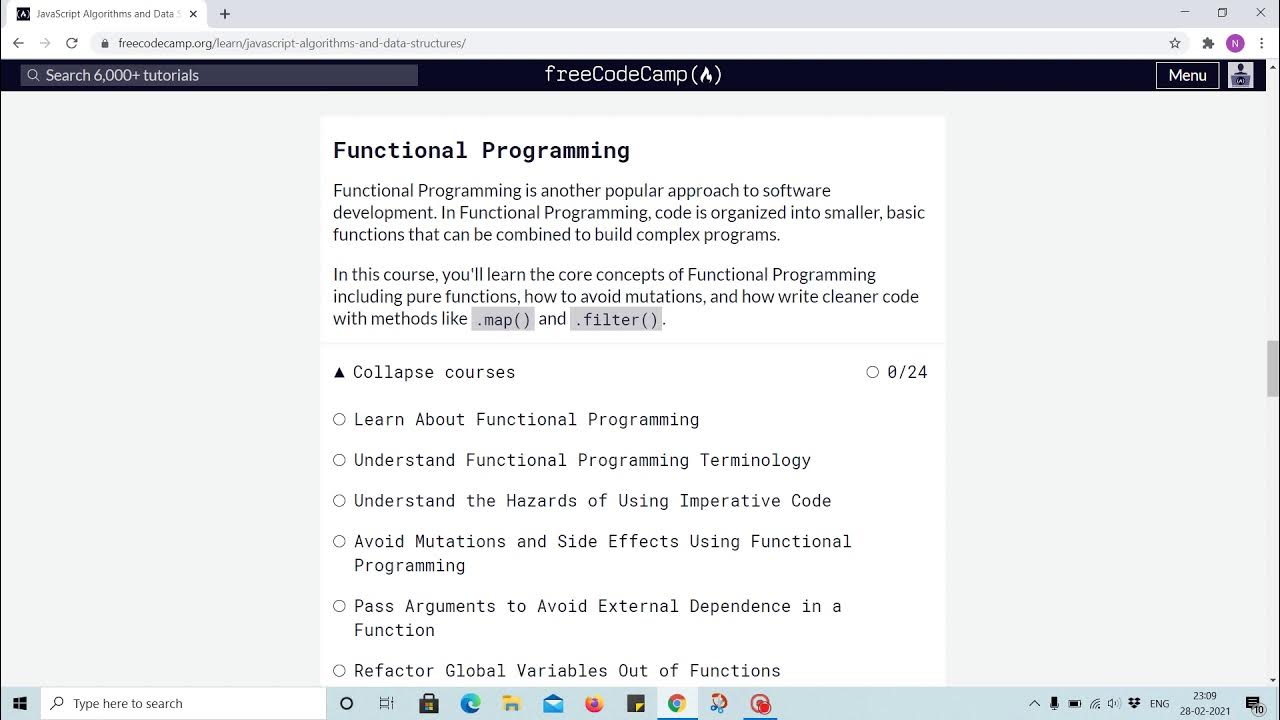 Introduction to functional programming series - freecodecamp - YouTube