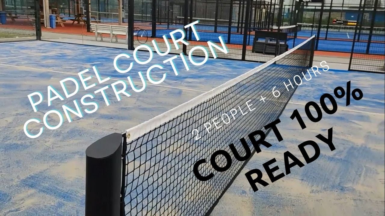 Padel court construction | Turf laying quickly and professionally - YouTube