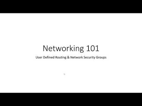 Azure Networking 101 - UDR & NSG - YouTube
