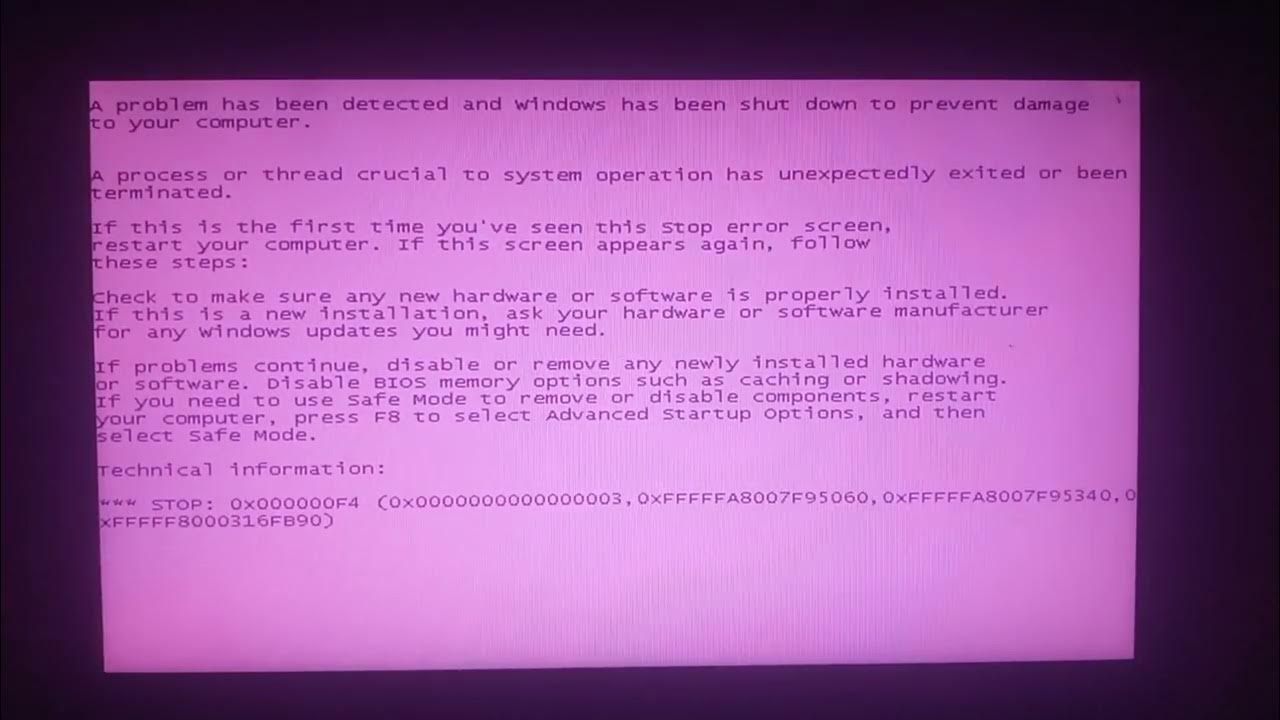 Windows 11 Has GSOD 7 Has RSOD - YouTube