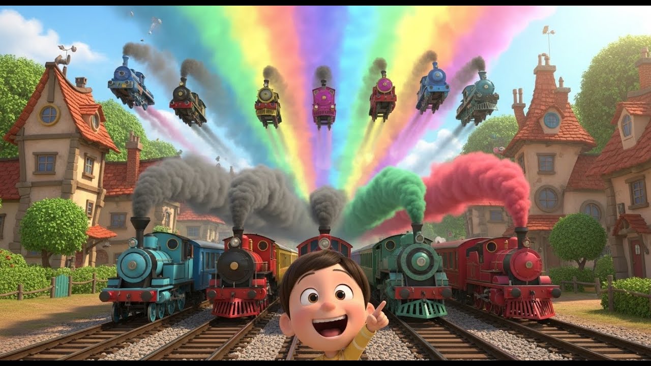 Ten Little Trains Race to Ten | Best Nursery Rhymes and Kids Songs ...