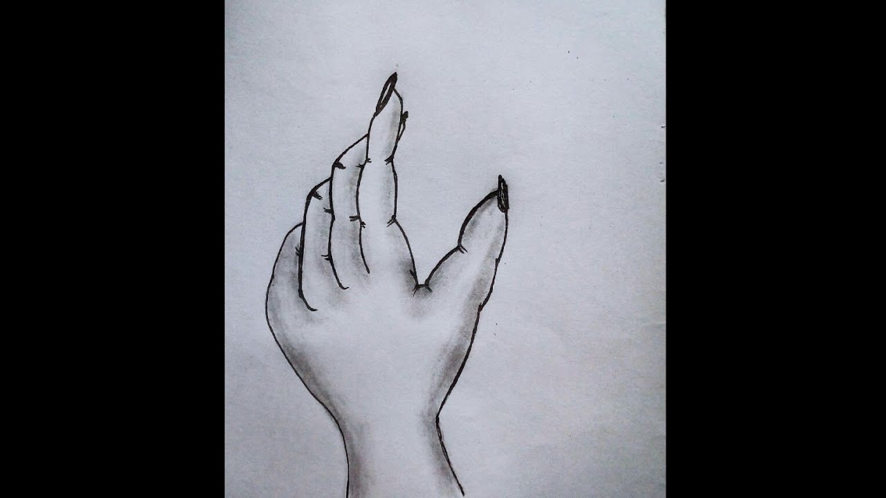 how to draw hand / easy and simple hand drawing tutorial for beginners ...
