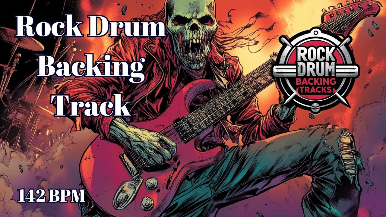 Rock Drum Backing Track 142 BPM | Fast Rock Pulse | Royalty Free Drum ...