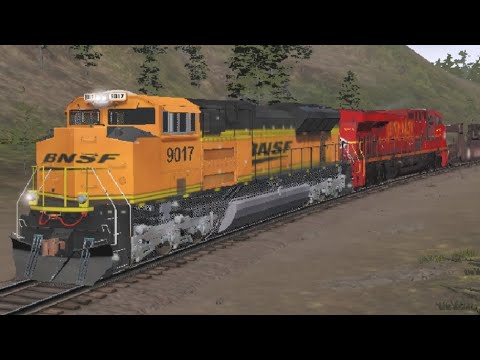 Trainz 3 BNSF #9017 pass by with NS #8104 - YouTube