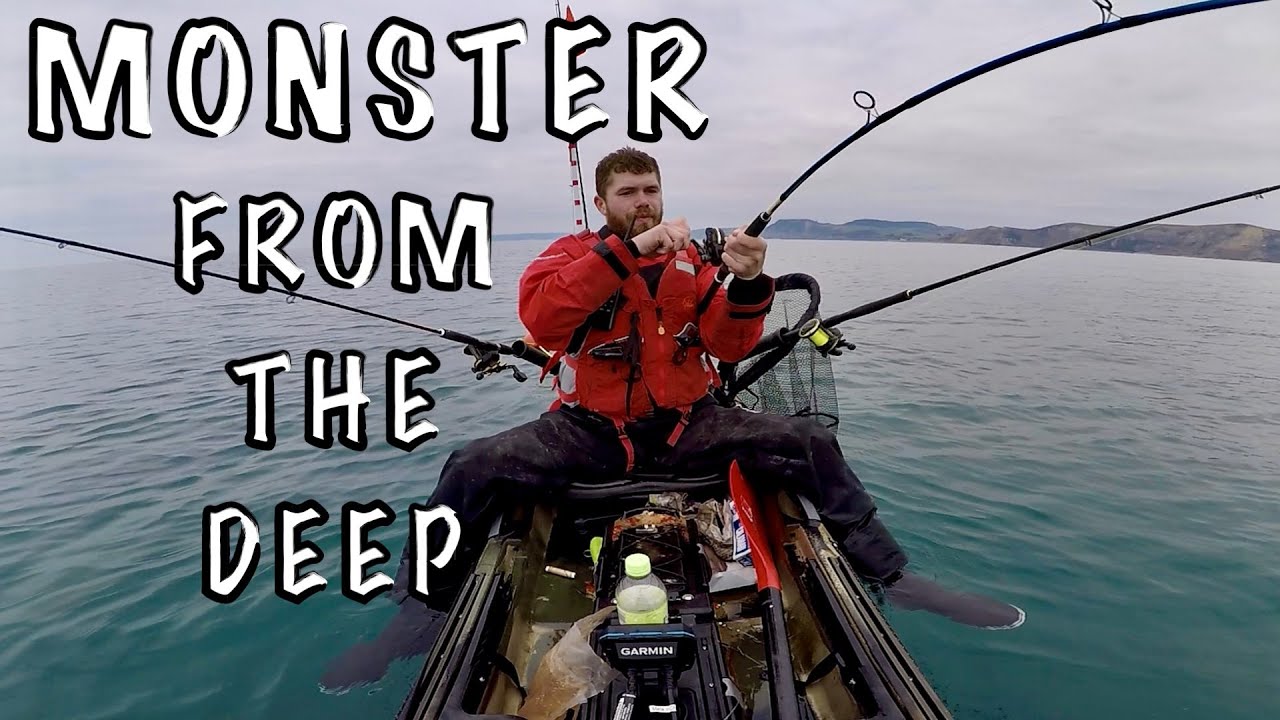 Eype kayak fishing (MONSTER FROM THE DEEP) - YouTube