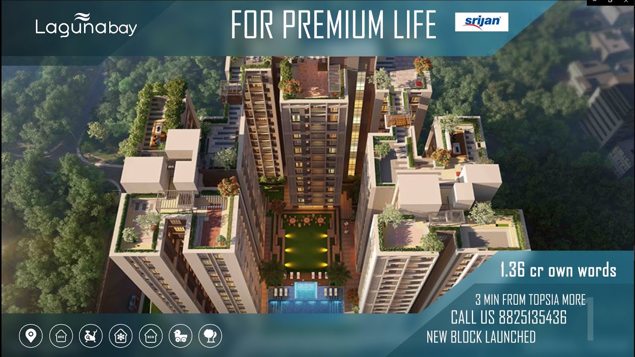 Srijan Laguna Bay Luxury property in topsia kolkata || 2BHK, 3BHK, 4BHK ...
