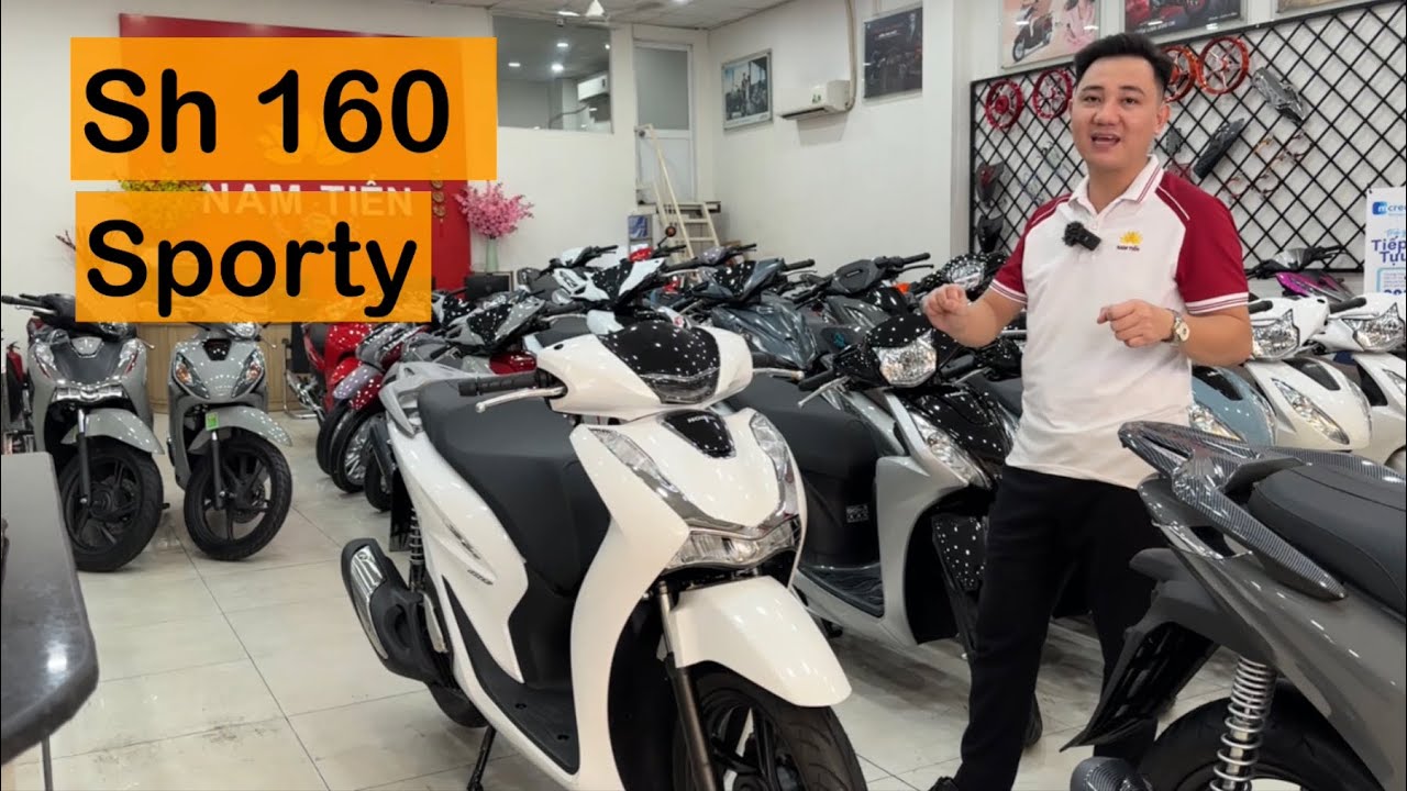 Giá bán sh 160 trắng đen sporty 2024 - Nam hihi - YouTube