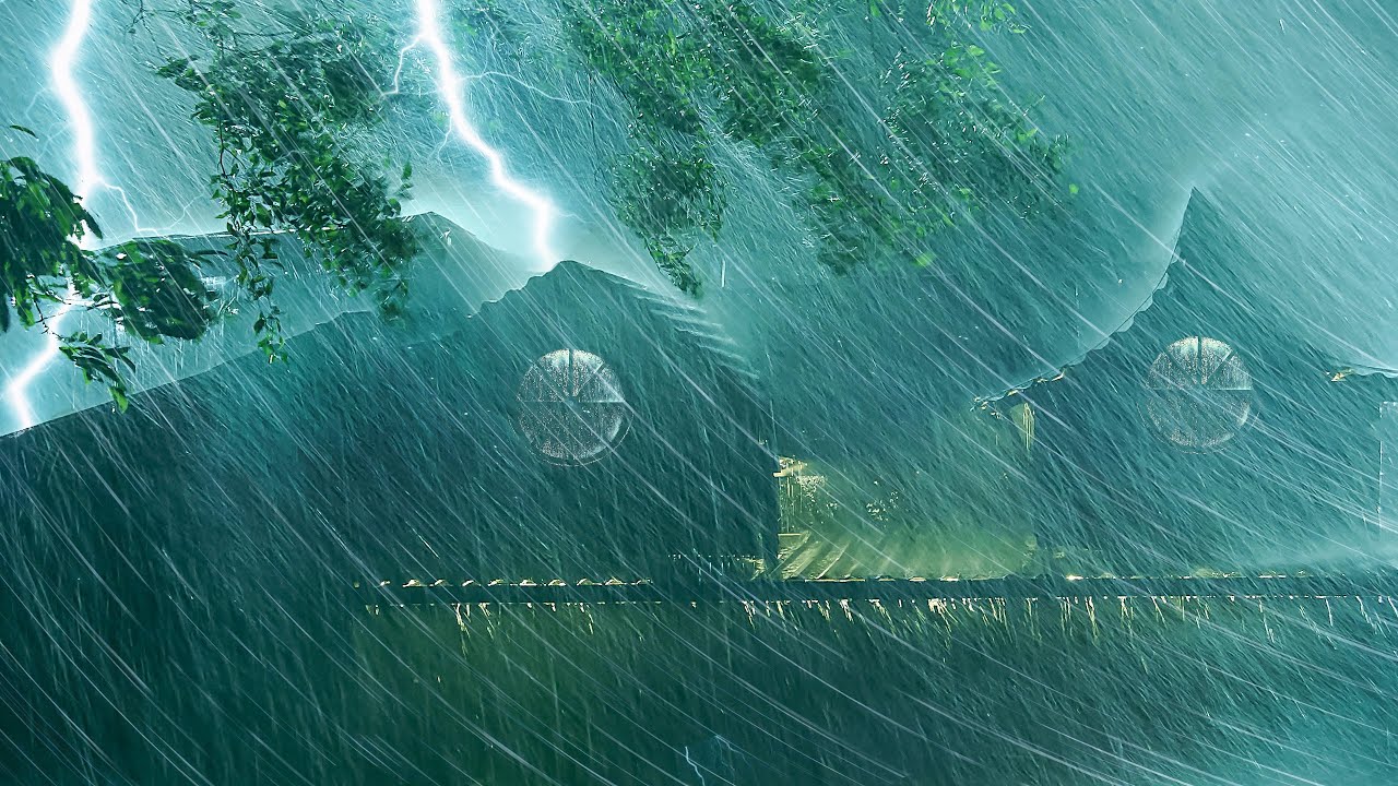 Real Storm Sounds Put You to Sleep Instantly | Torrential Rainstorm ...