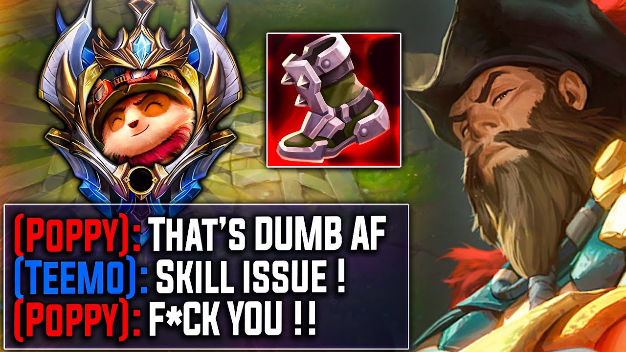 My Challenger Inting Teemo Made The Enemy Poppy RAGE & TILT... - YouTube