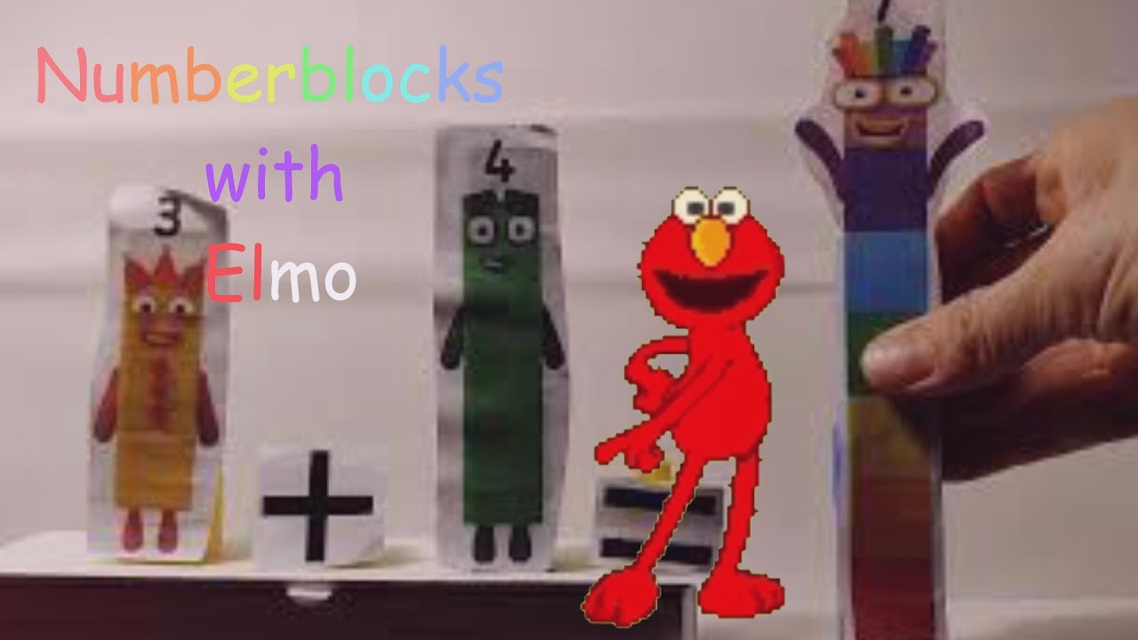 Elmo loves numberblocks 1 to 8 and simple maths | see puppets show ...