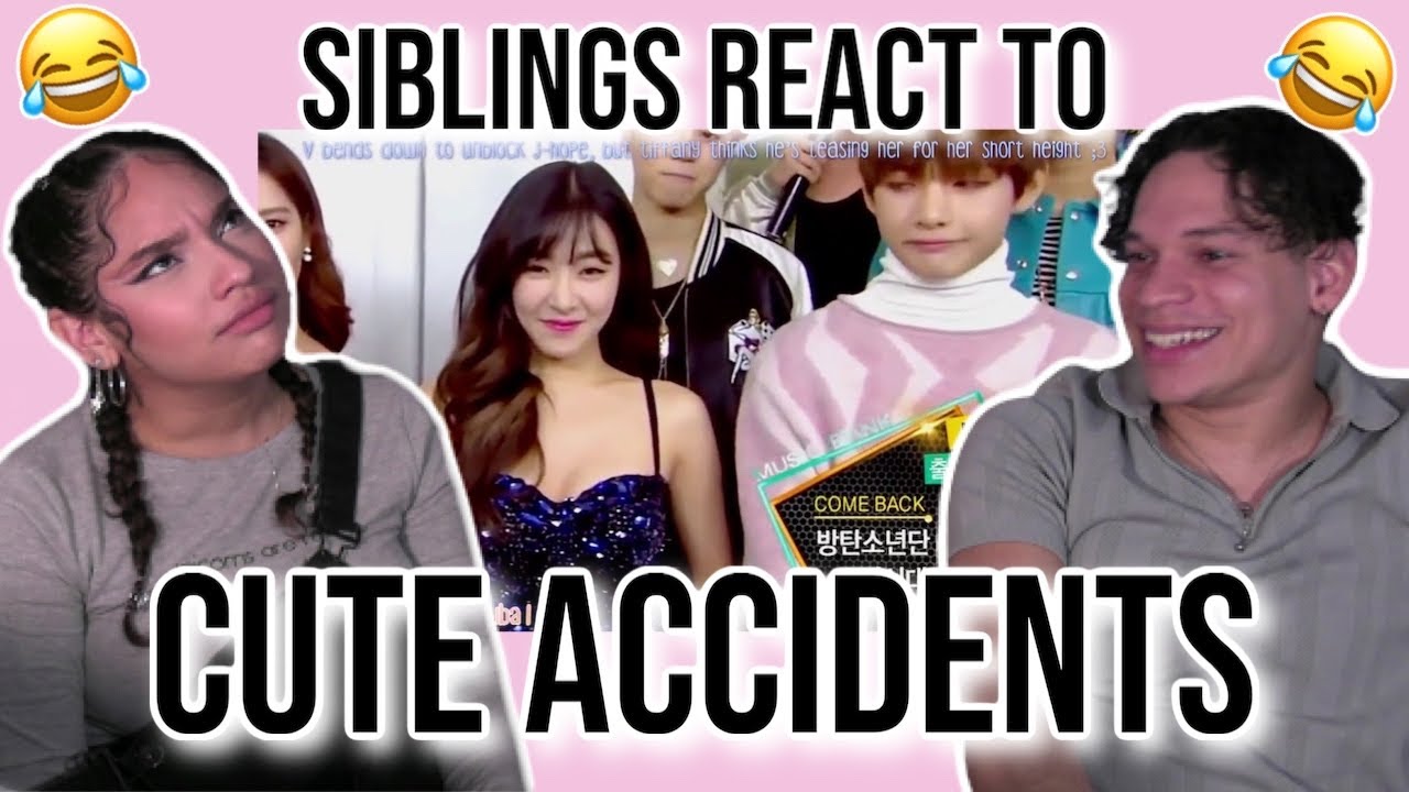 Siblings react to Cute/Funny Accidents between K-POP Girl Groups and Boy Groups😯🤣💕| REACTION ...