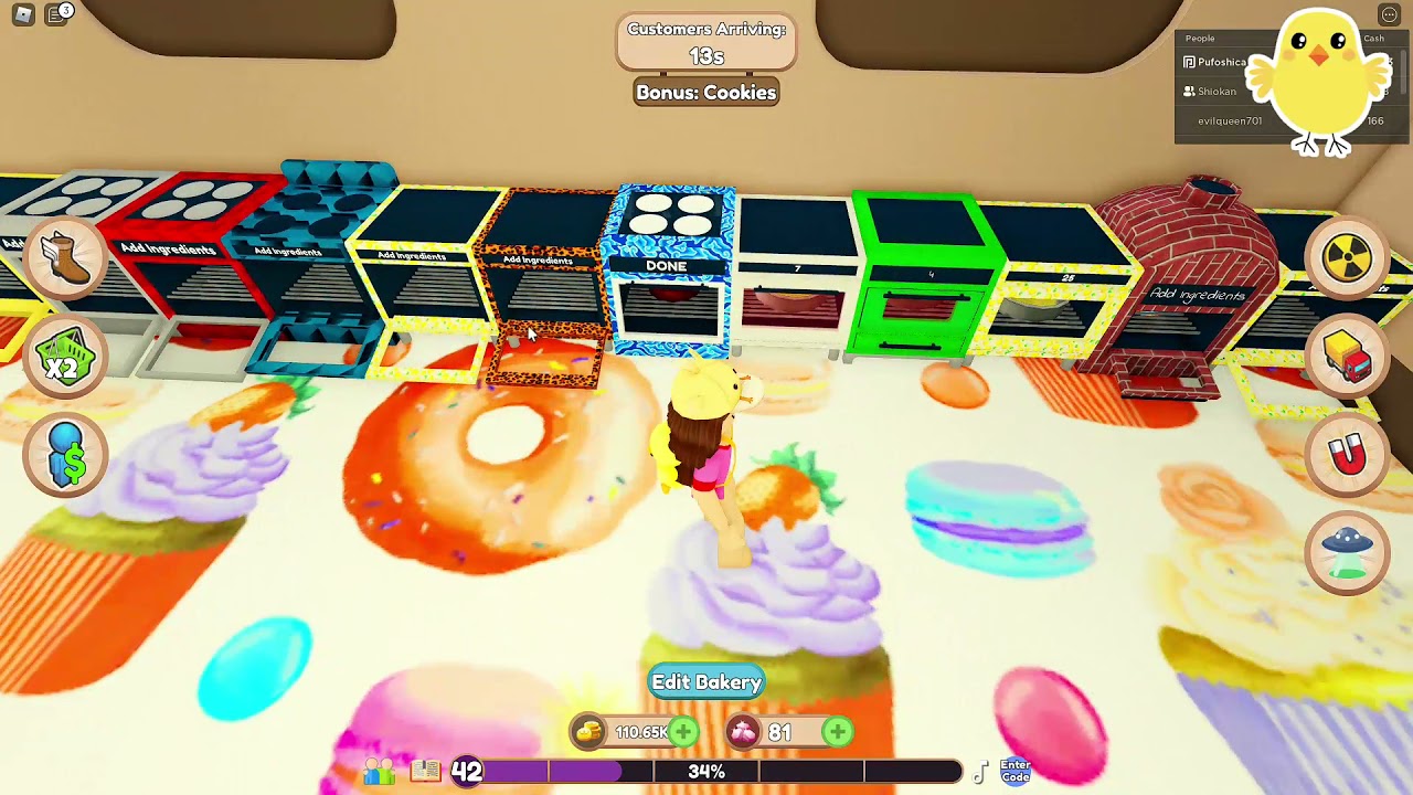 Roblox: Bakery Simulator [👽 Alien Event!] - 🐤Puiutul DJ il ajuta pe 😺 ...