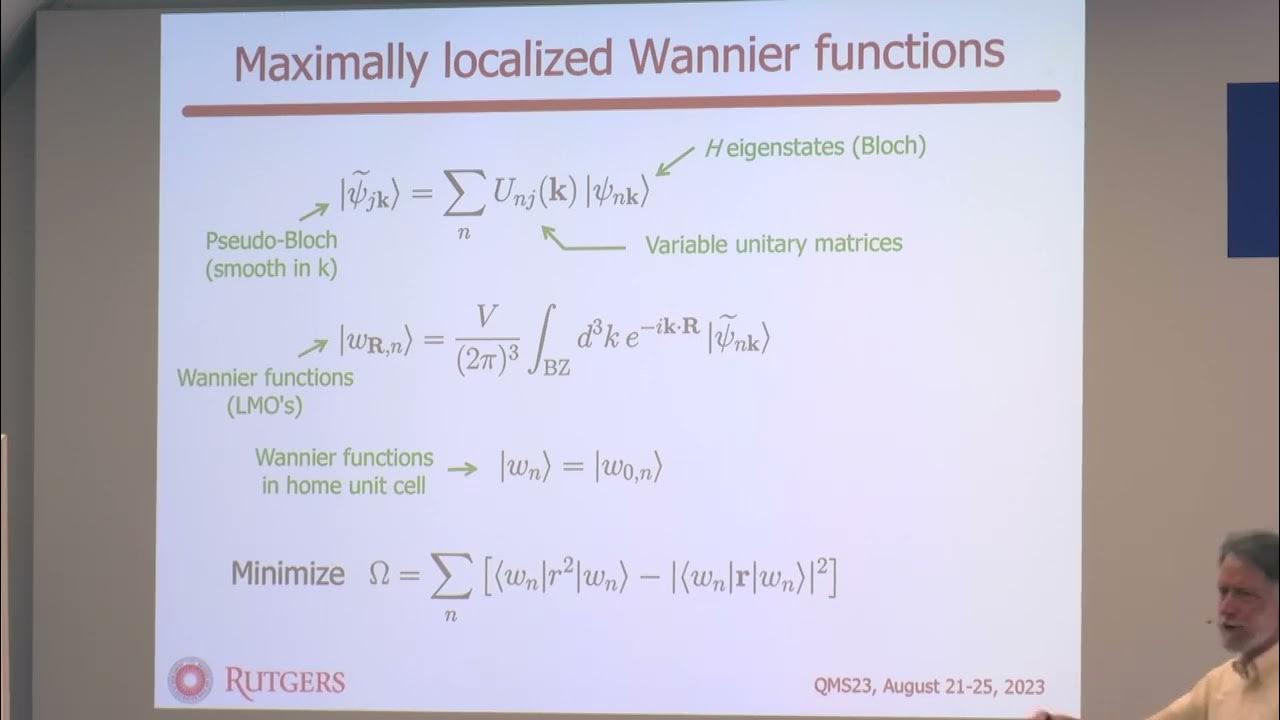TMS23 David Vanderbilt Lecture 2 - YouTube