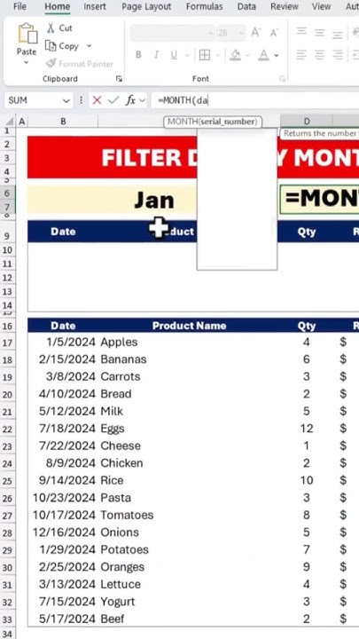 Dynamically Filter Data LIKE A PRO with Excel's Filter Function - YouTube