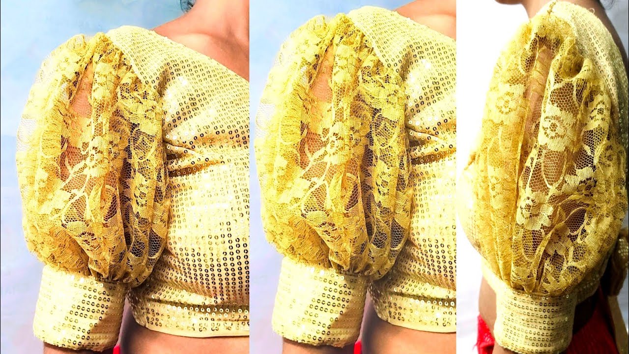 Net Puffy Sleeve Design | Puffy Sleeve Cutting and Stitching | Puff ...