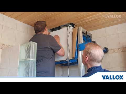 Vallox 125 MV -ilmanvaihtokoneen asennus vanhan koneen tilalle - YouTube