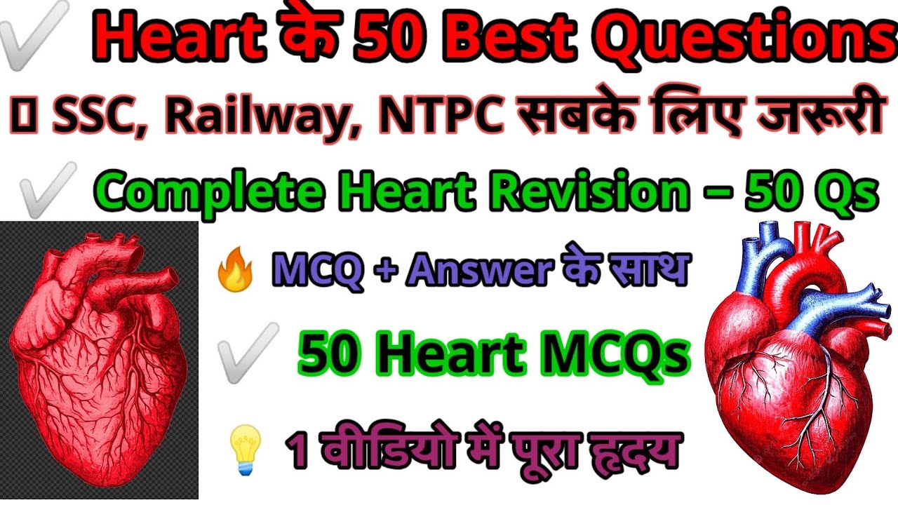 50 Heart MCQs - YouTube