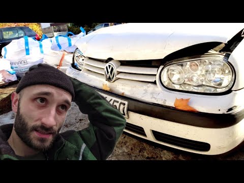She CRASHED Her VW Golf - Mk4 Front End Rebuild - YouTube
