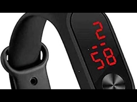 how to set date and time in digital watch /hand band led digital watch ...
