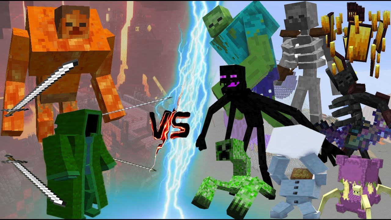 Mutant Mobs VS Lava Mutant Zombie & Ancient Wizard (1vs1) - YouTube