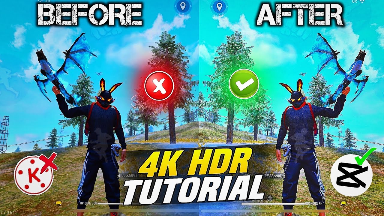 🔥 HDR Glow Effect Tutorial | iPhone Quality Thumbnails [Free Fire ...