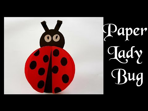 Paper Lady Bug/How to make paper ladybug/Wall decoration - YouTube