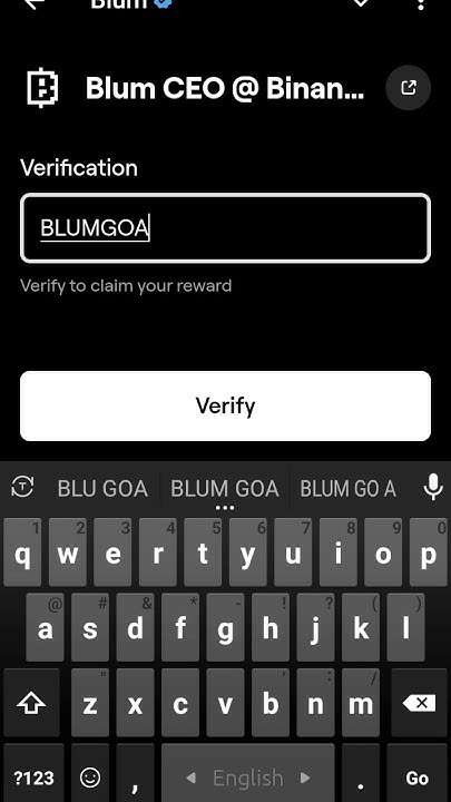 Blum CEO@ Biance Blockchain verify code - YouTube