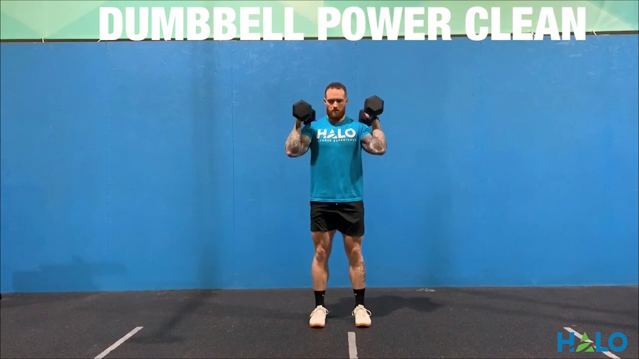 Halo Fitness Experience: Dumbbell Power Clean - YouTube