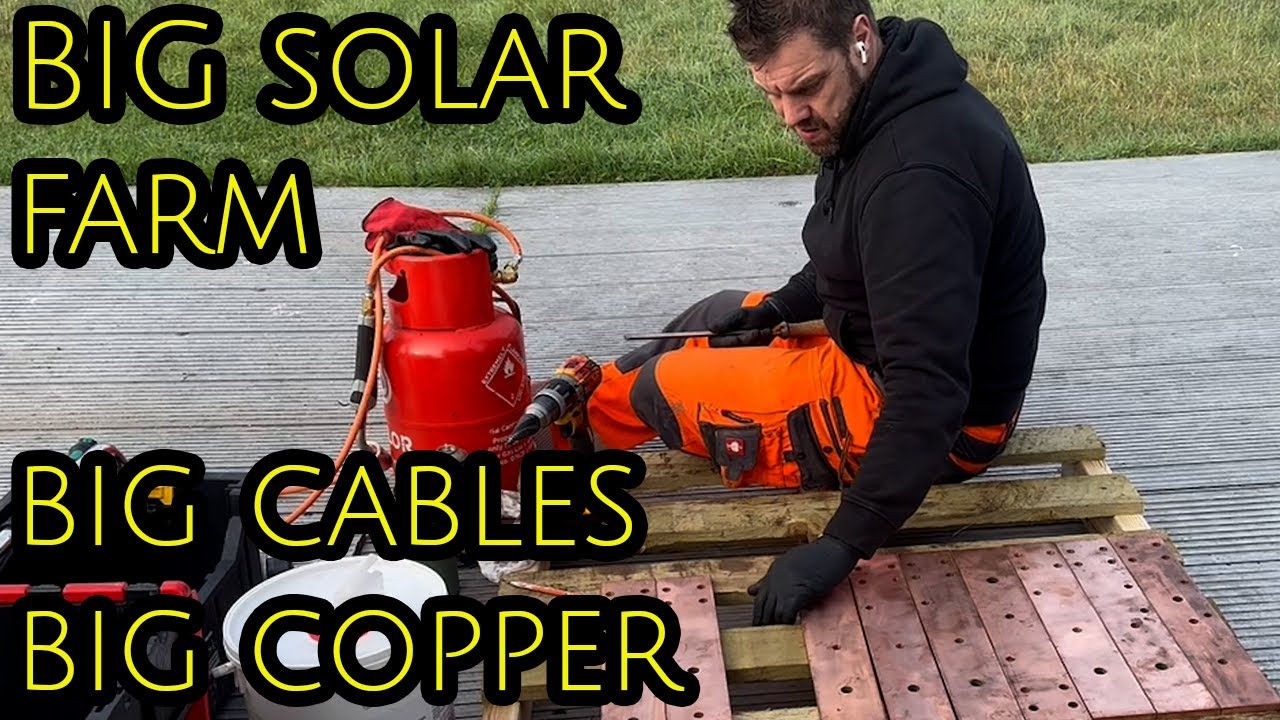 BIG solar farm BIG cables - YouTube