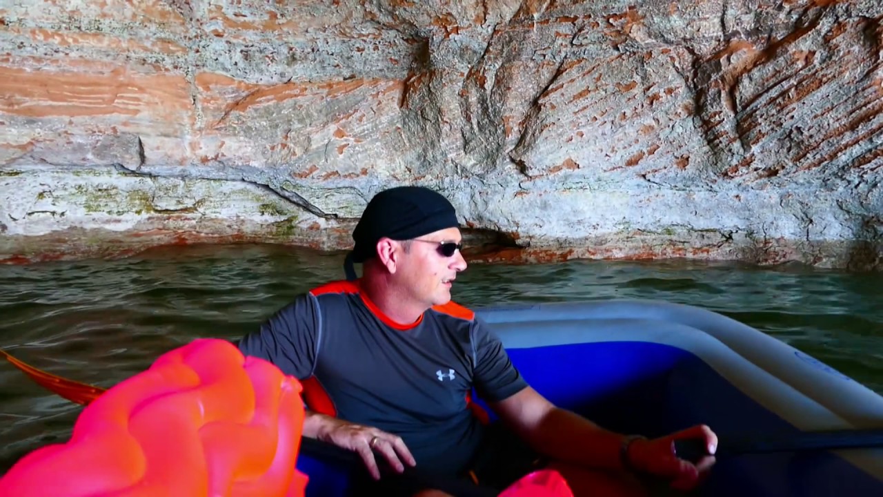 Lake Powell Houseboat Vacation 2017 - Rock Creek Bay Cave - YouTube