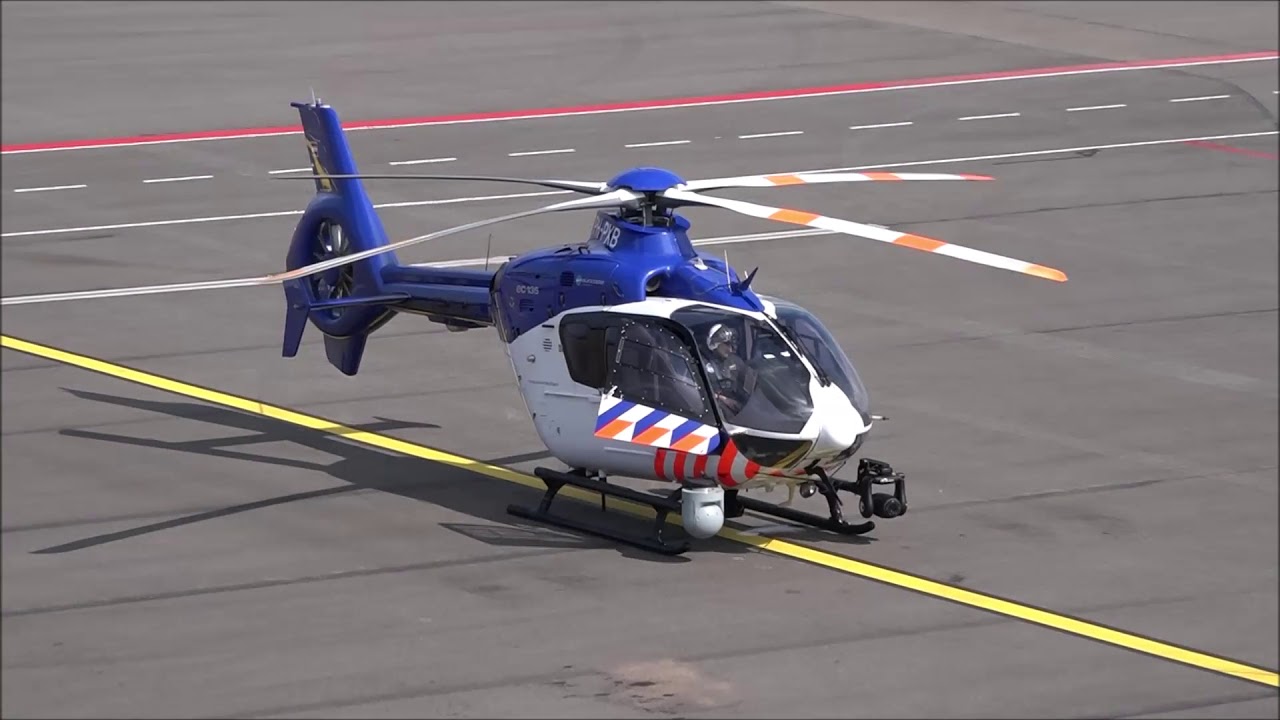 Politie Helicopter at Eindhoven Airport Eurocopter EC135-P2 PH-PXB ...