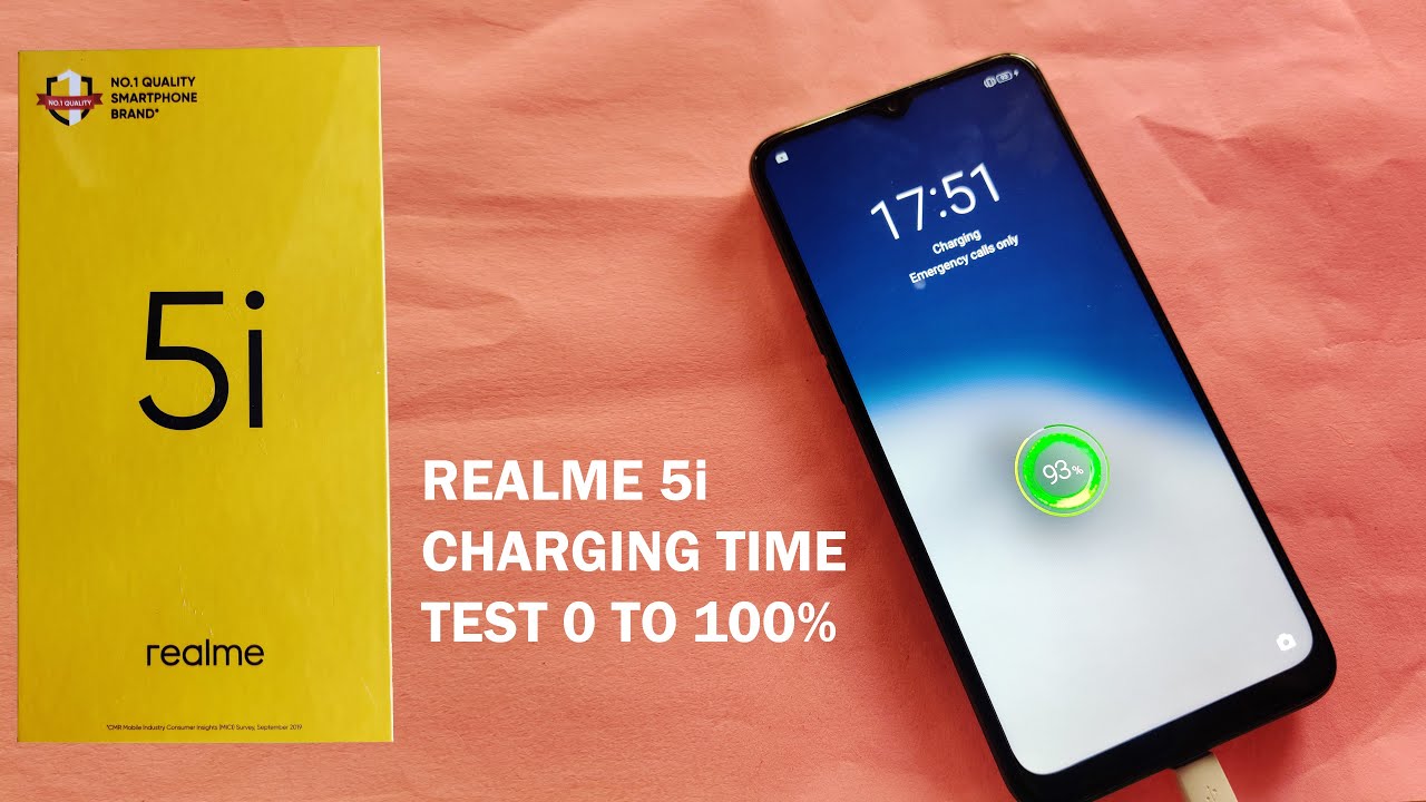 Realme 5i Charging Time Test 0 To 100% 10W company charger - YouTube
