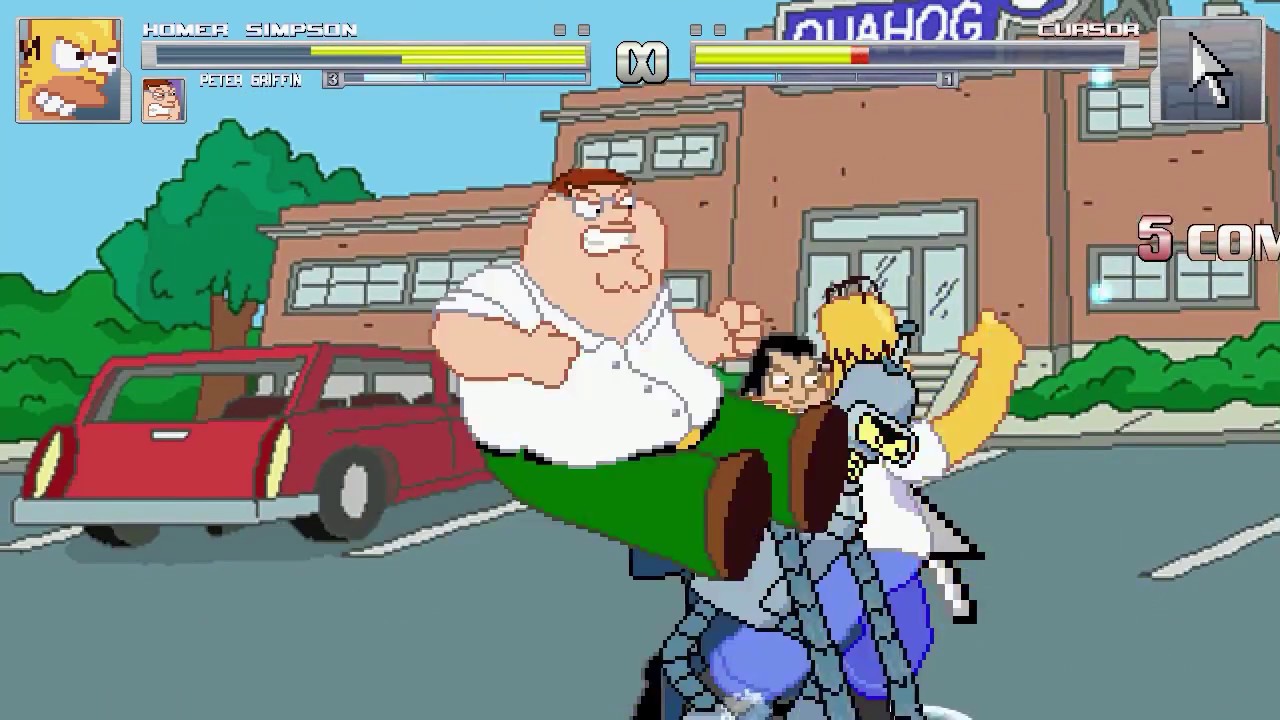 AN Mugen Request #1383: Homer, Peter, Bender, Stan VS Cursor - YouTube