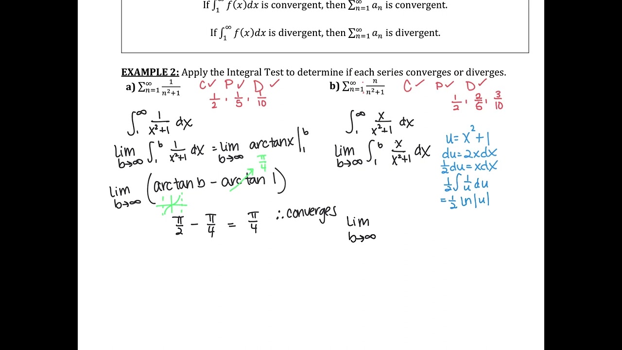 6 3 NOTES nth integral and p series tests - YouTube