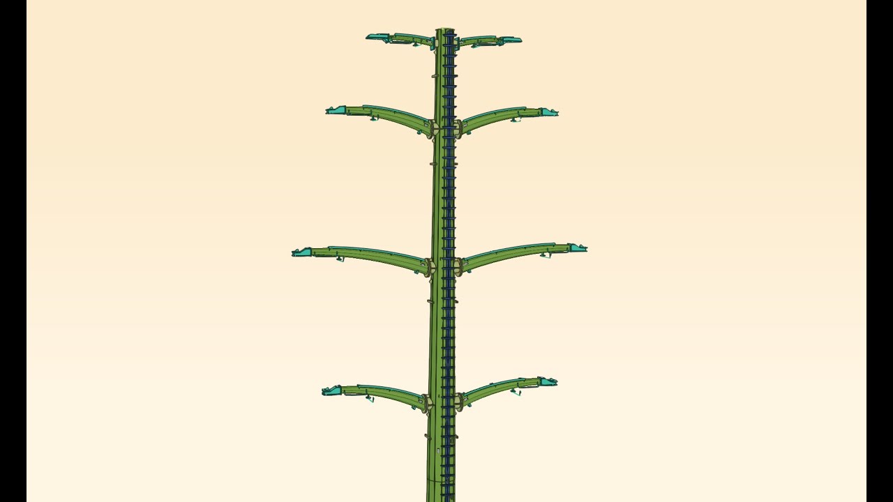 Tekla Structures - (FR) Pylône tubulaire 'Muguet' - (EN) "Muguet ...