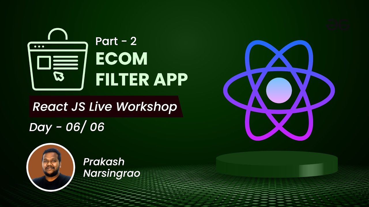 Ecommerce Filter Application with React - Part 2 | Week to React - YouTube