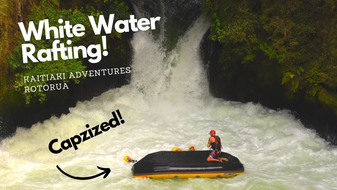 White Water Rafting Full Experience- Kaitiaki Rafting - Capsized! 4K ...