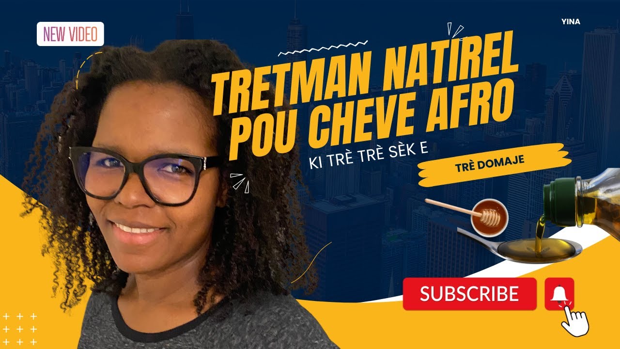 Tretman natirèl pou cheve afro ki trè trè sèk e trè domaje - YouTube