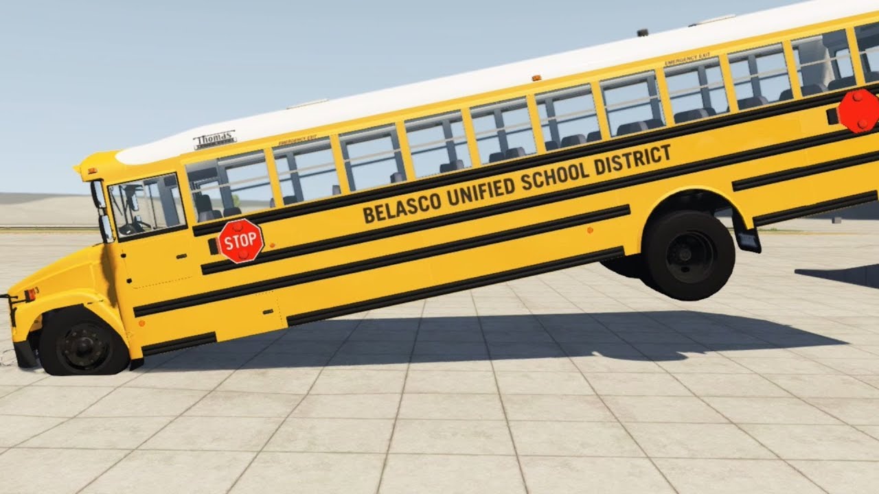 BeamNG Drive - Freightliner FS-65 School Bus Suspension Test - YouTube