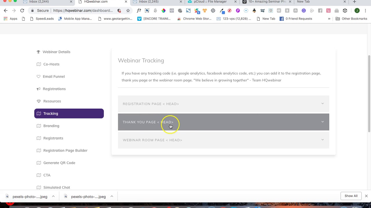 How To Add Tracking Code Inside Of HQWebinar YouTube how-to-add-tracking-code-inside-of-hqwebinar-youtube